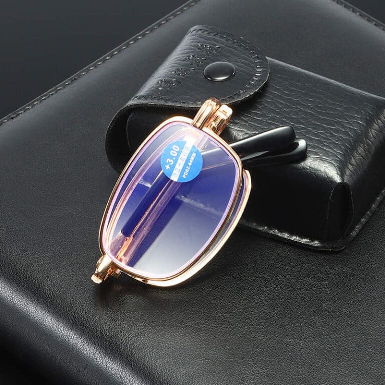 Folding Glasses Anti-Blue Light Biofocal Reading Glasses Metal Frame ...